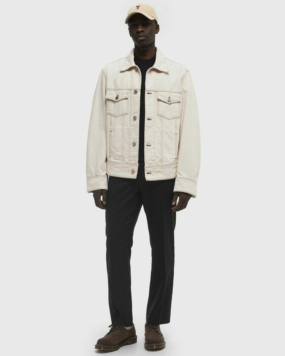 AMI Paris CLASSIC AMI PARIS TRUCKER JACKET White Mens Denim Jacket AMI