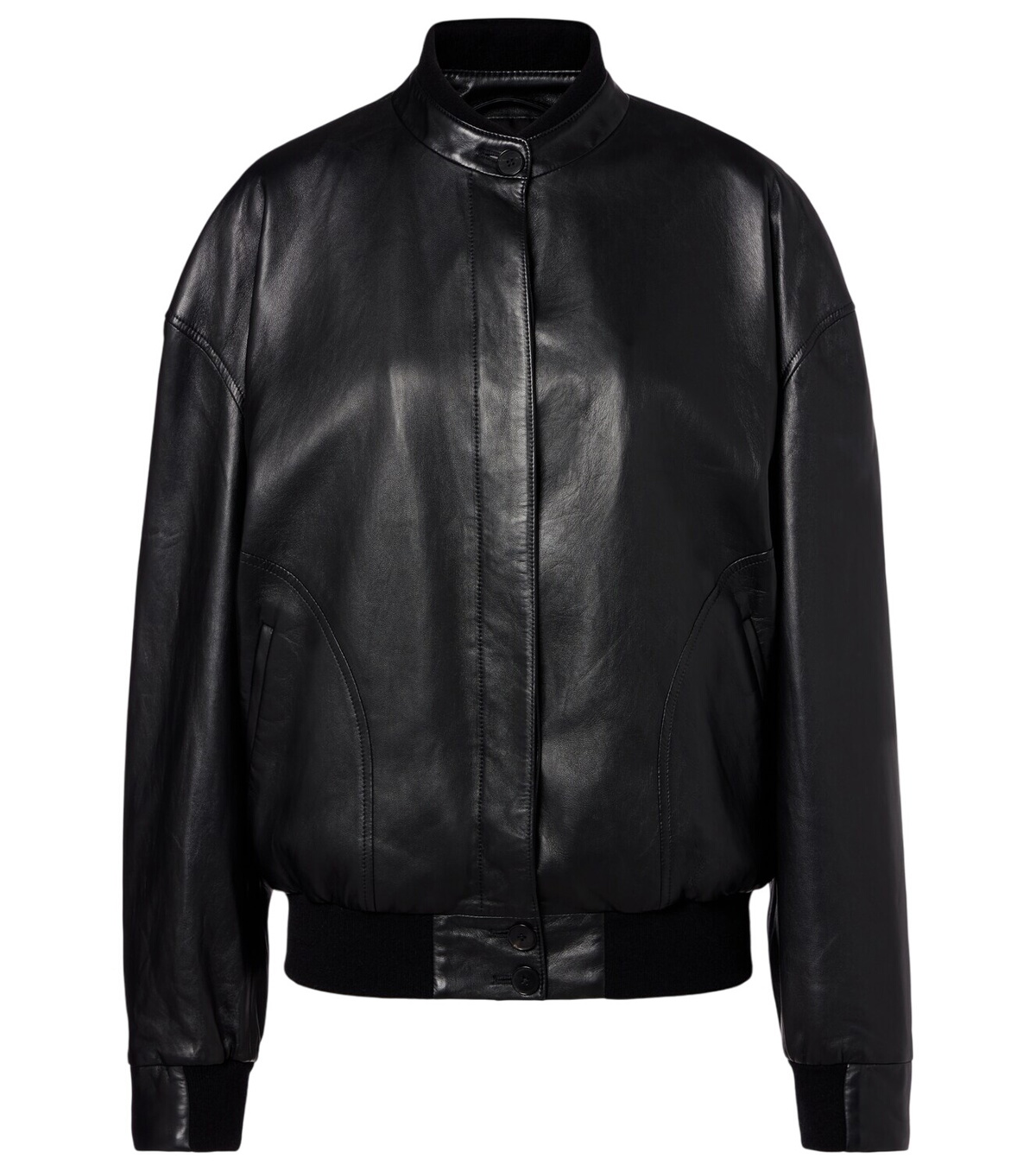 The Row Eleonora leather bomber jacket The Row