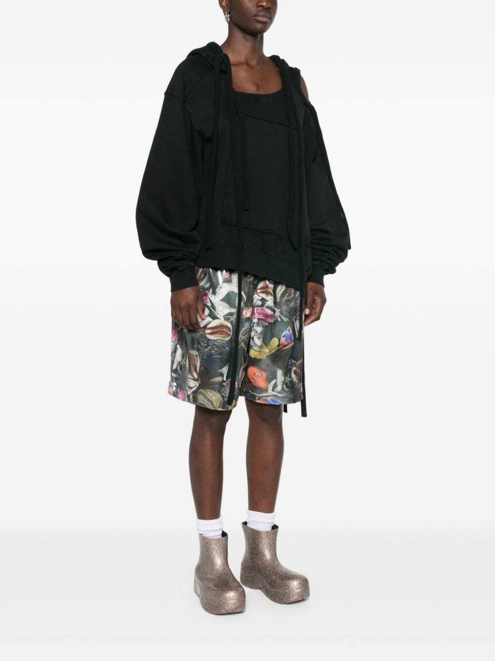 OTTOLINGER - Deconstructed Cotton Hoodie Ottolinger