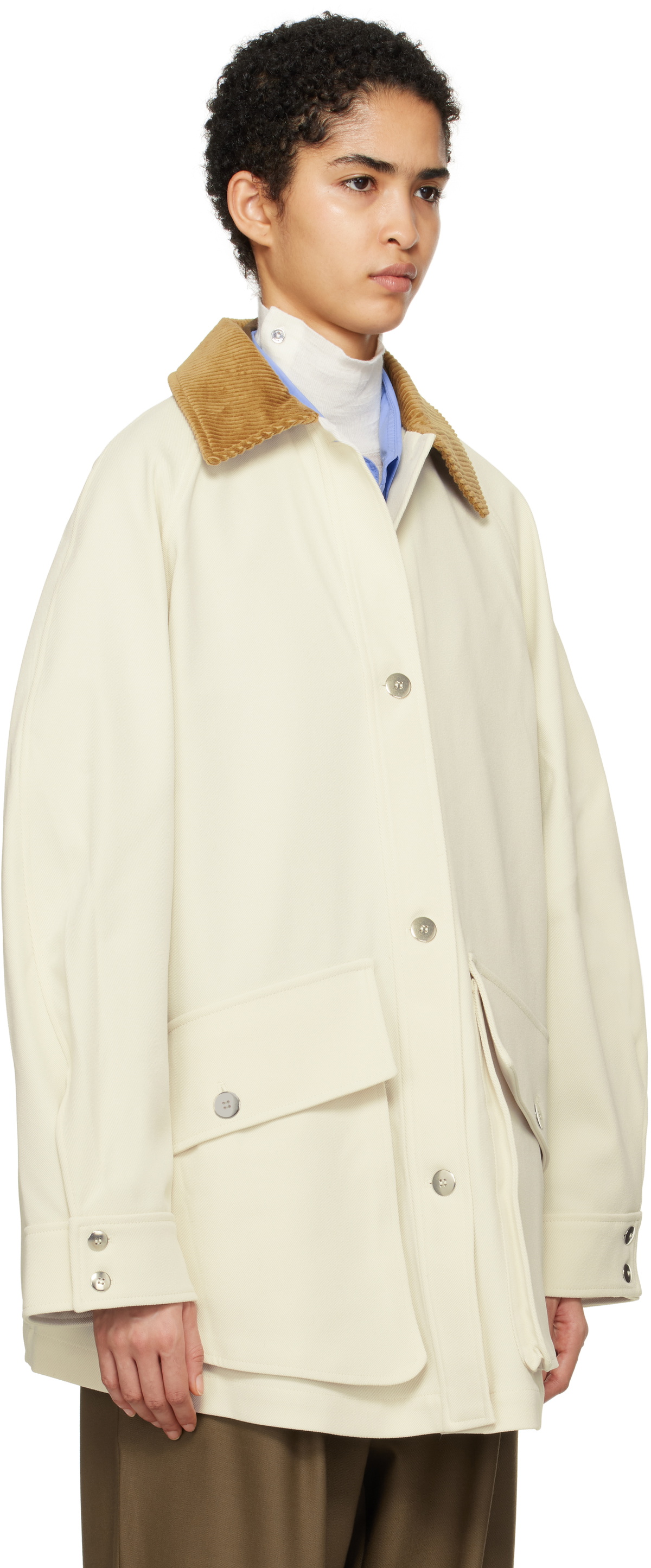 Cordera Off-White Short Trench Coat CORDERA