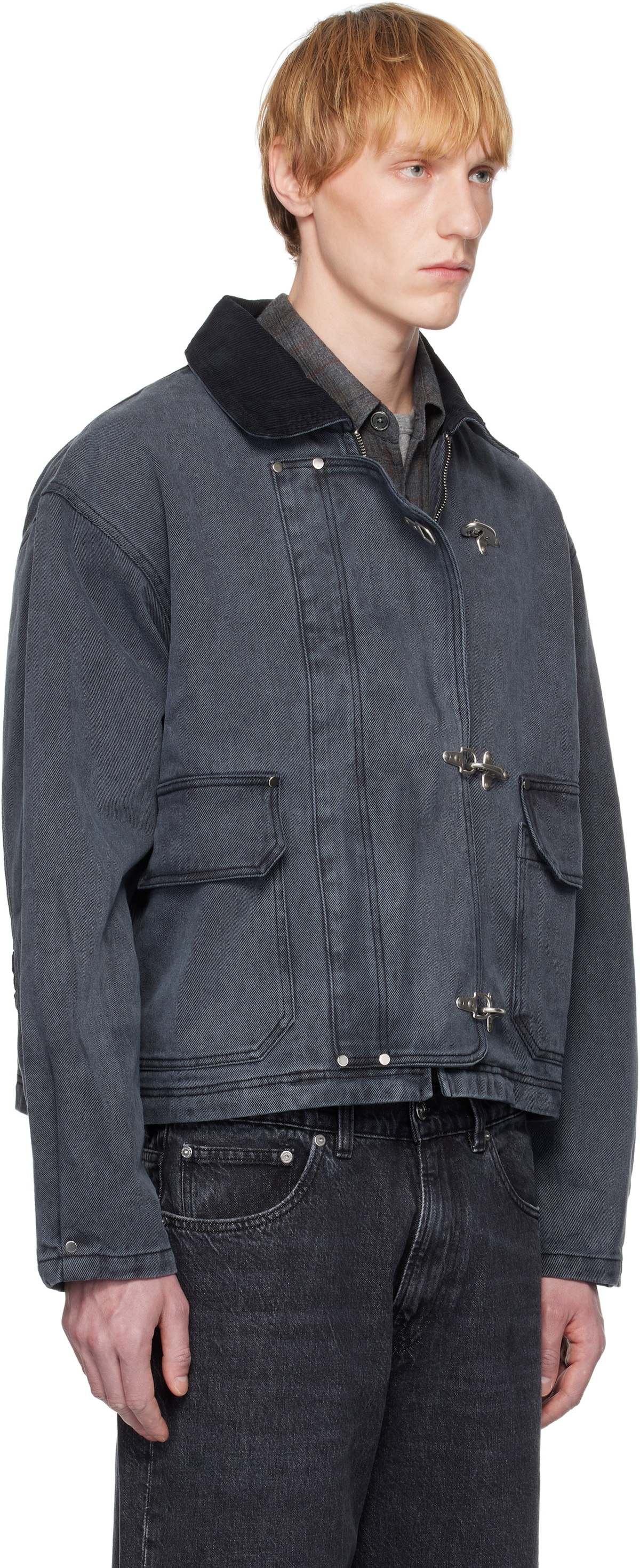 mfpen Black Clasp Denim Jacket mfpen