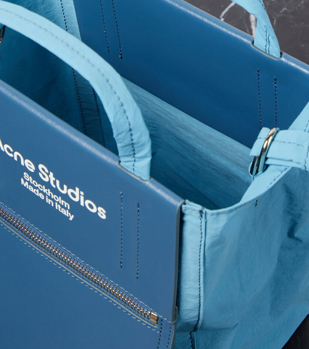 Acne Studios - Baker Small leather-trimmed tote bag Acne Studios