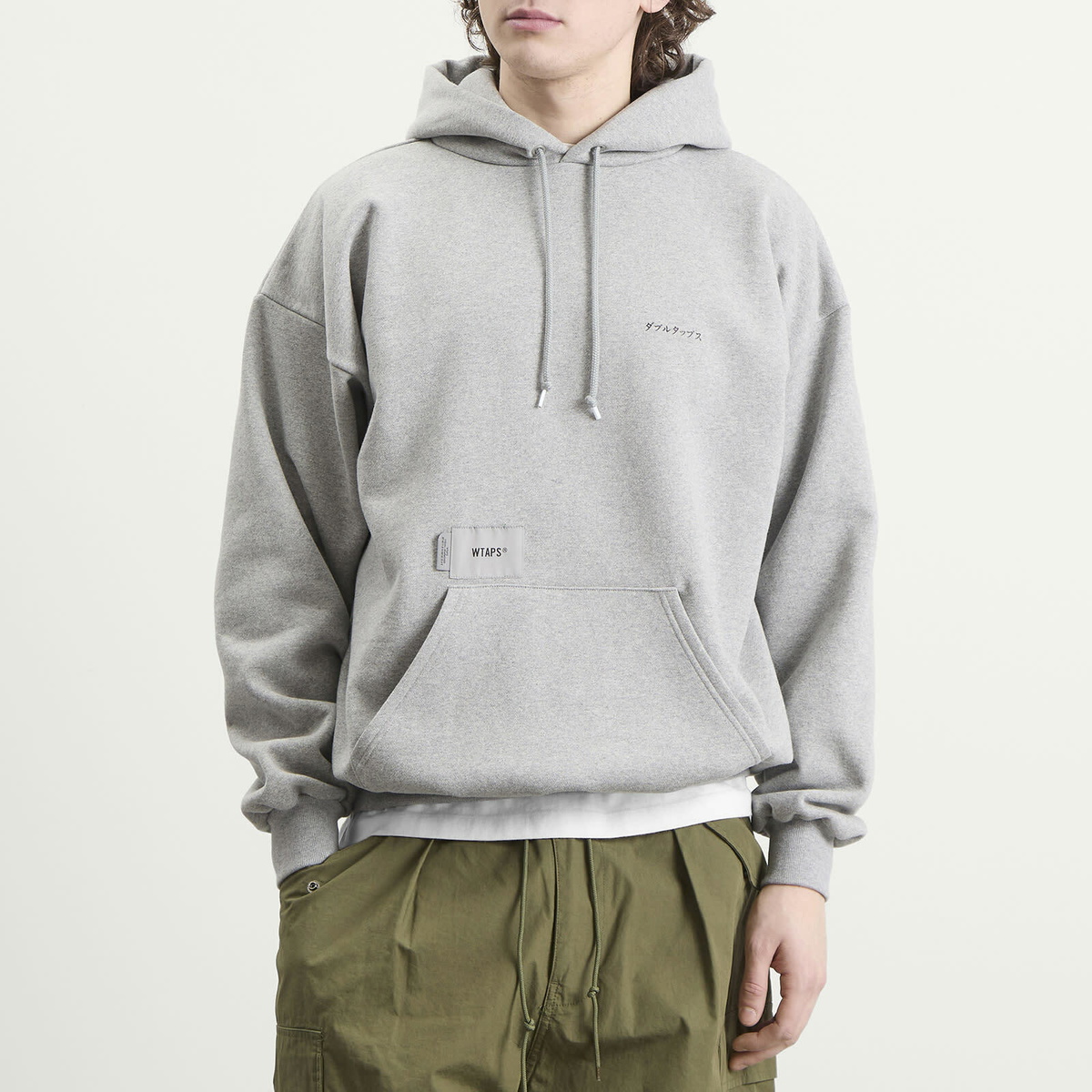 WTAPS Men's MON Logo Hoodie in Ash Gray WTAPS