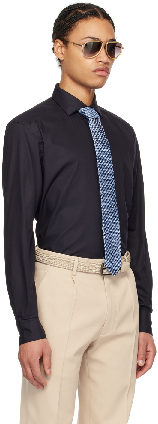 ZEGNA Navy Button Shirt Zegna