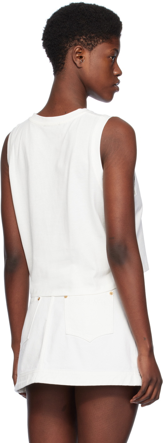 Balmain White Western Tank Top Balmain