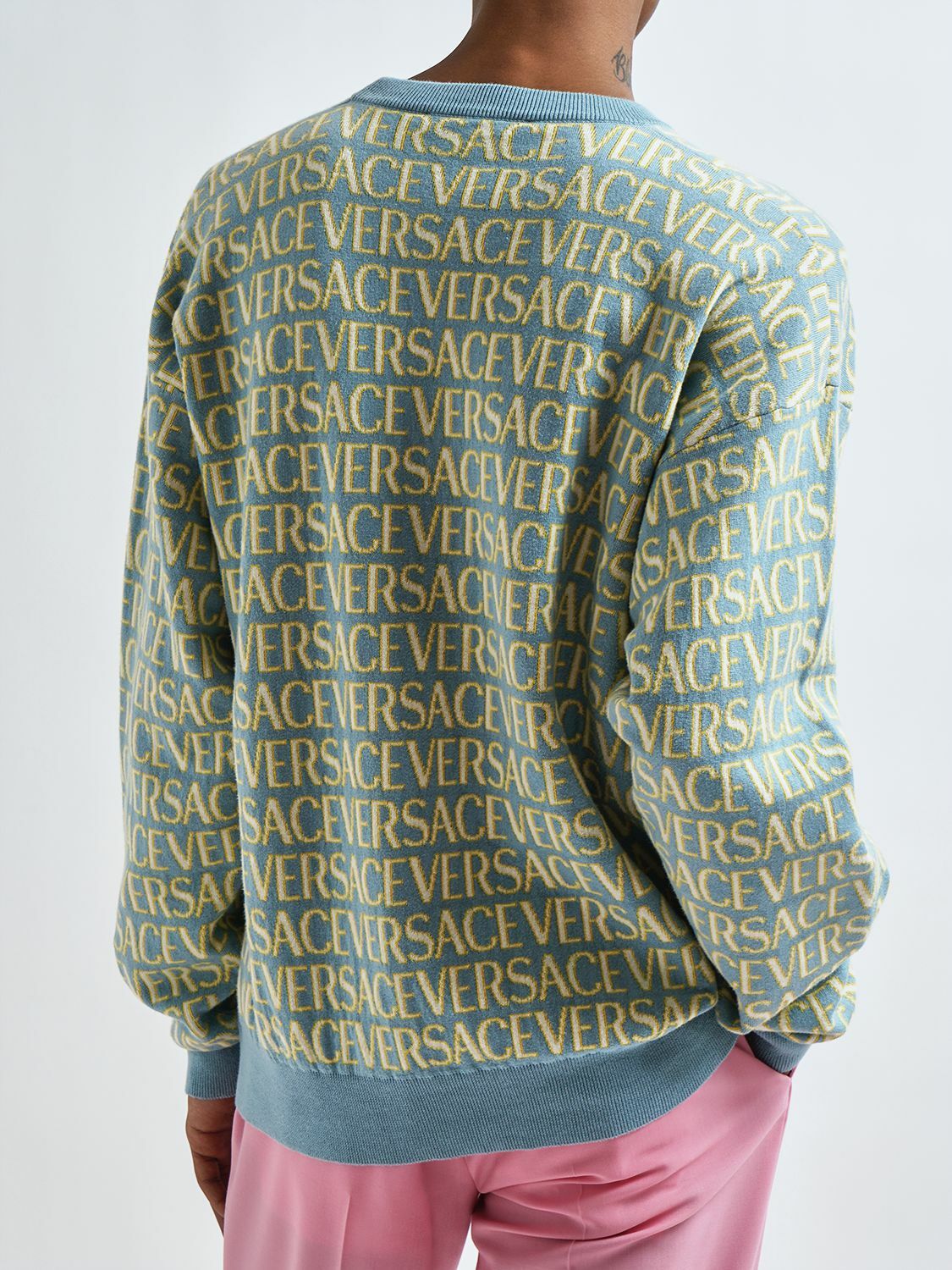 VERSACE - Monogram Cotton Sweater Versace