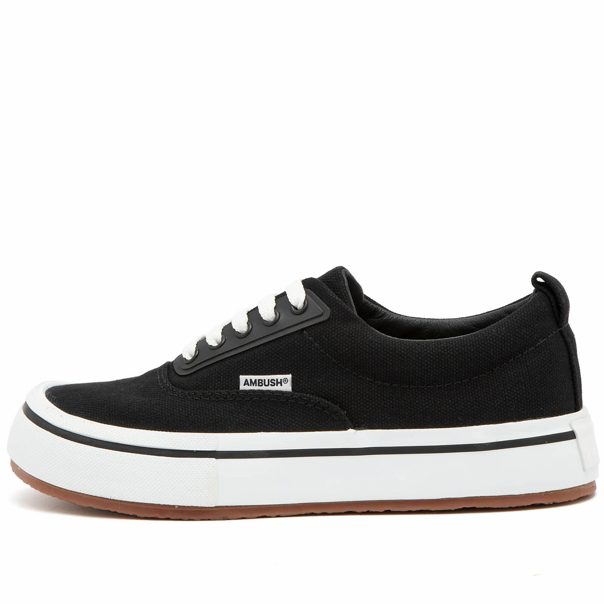 Ambush Women's Vulcanized Lace Up Canvas Sneakers in Black Ambush