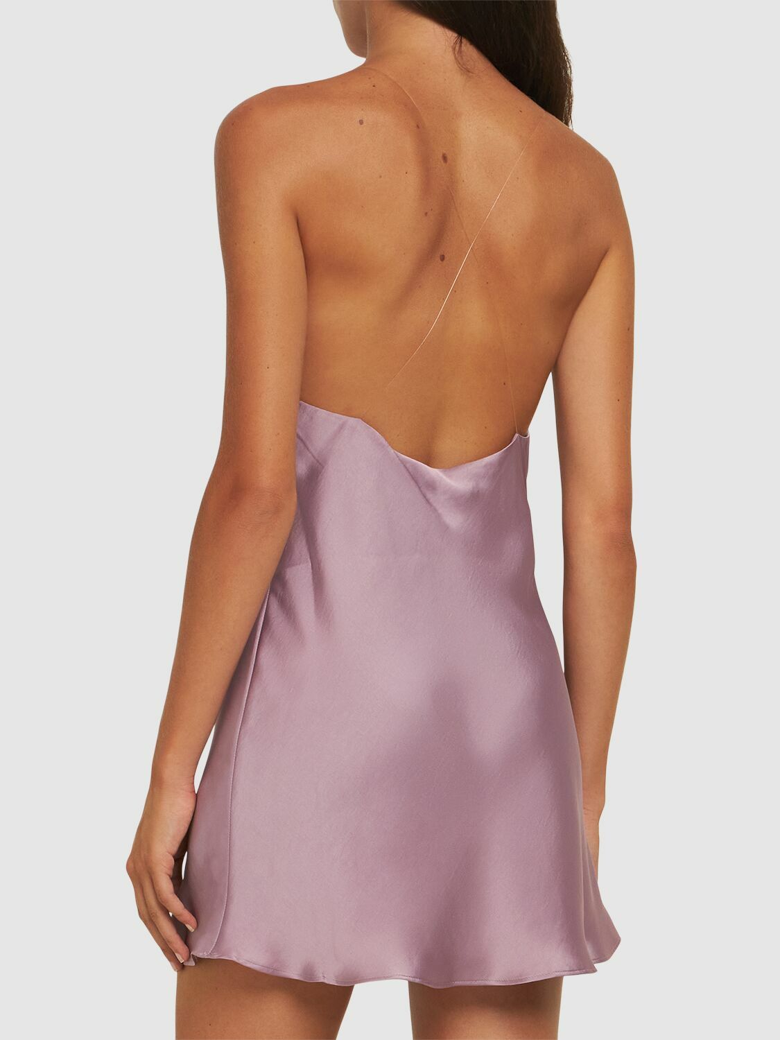 Y/PROJECT Satin Invisible Strap Slip Mini Dress Y/Project