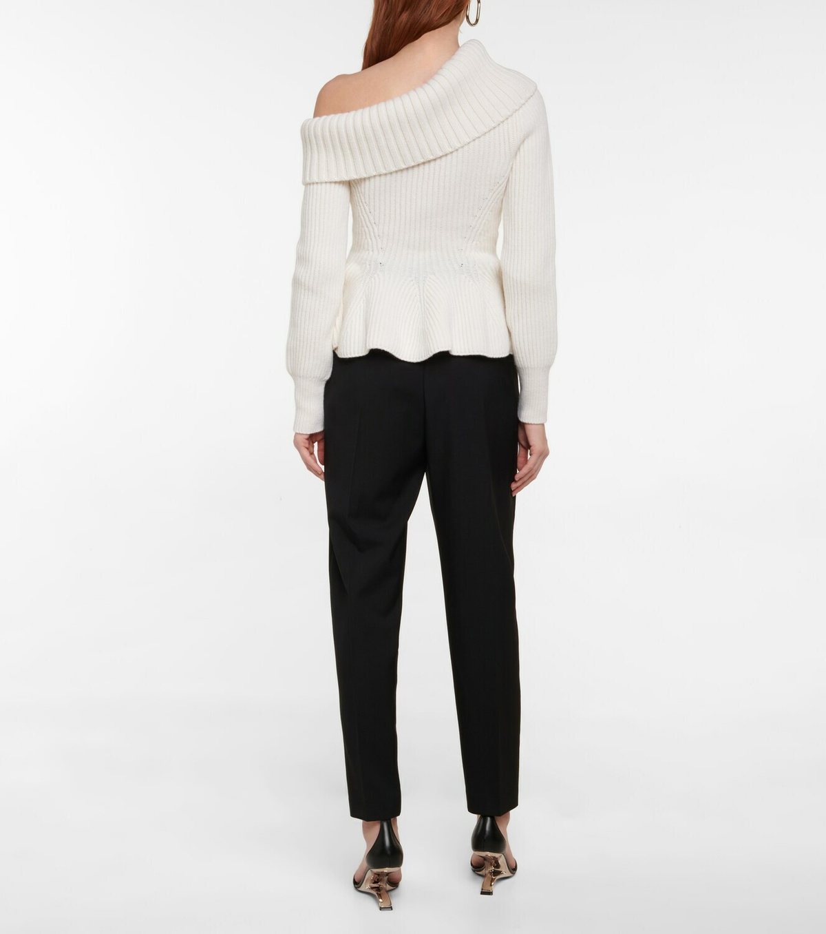Alexander McQueen - One-shoulder wool and cashmere sweater Alexander ...