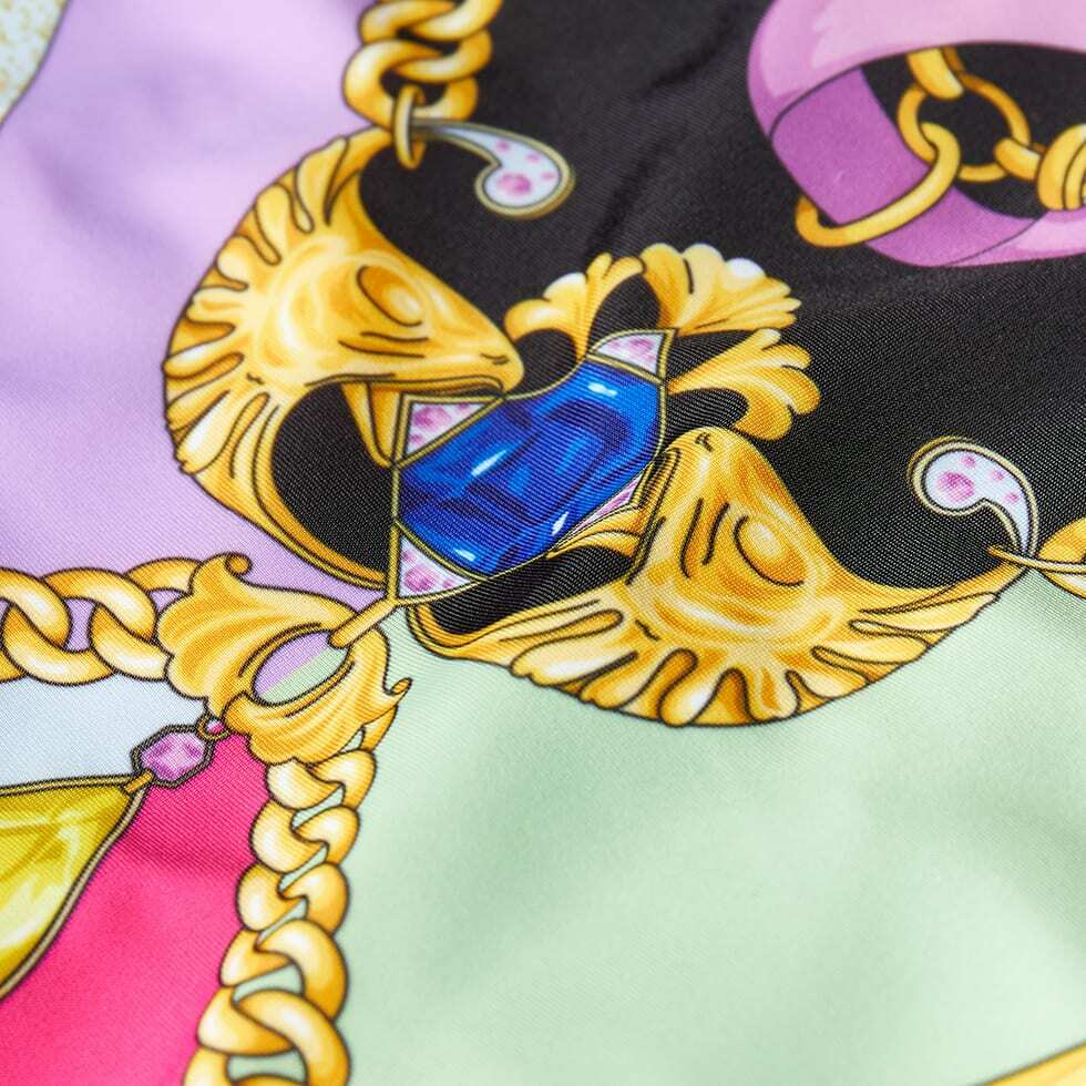 Versace Women's Fan Print Swimsuit in Multi Versace
