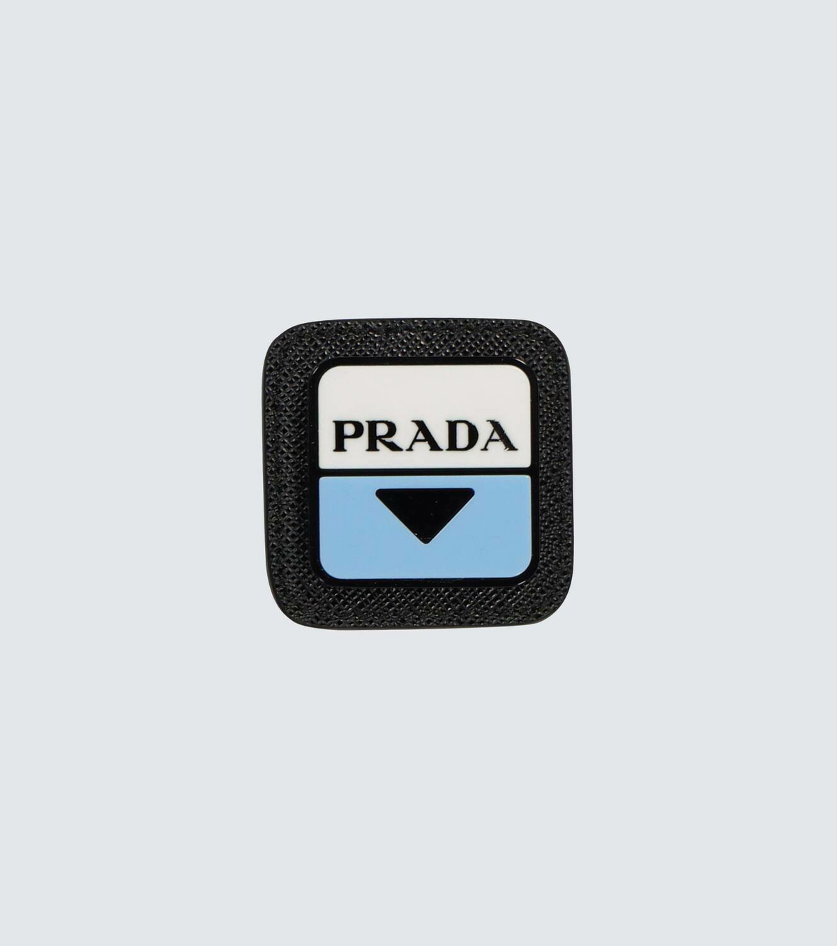 Prada Leather-trimmed logo badge Prada