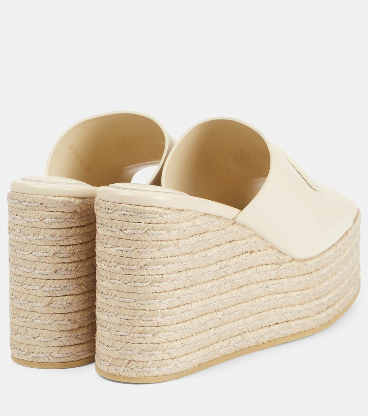 Gucci GG leather espadrille wedges Gucci