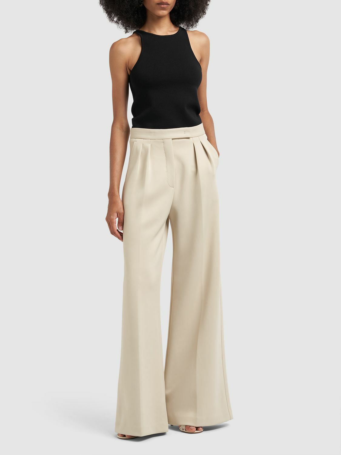 MAX MARA - Alfeo Wool Blend Knit Sleeveless Top Max Mara