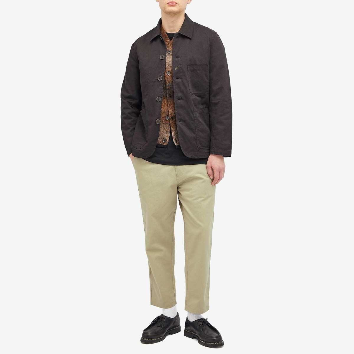 Universal Works Men's Twill Hi Water Trouser in Stone Universal Works