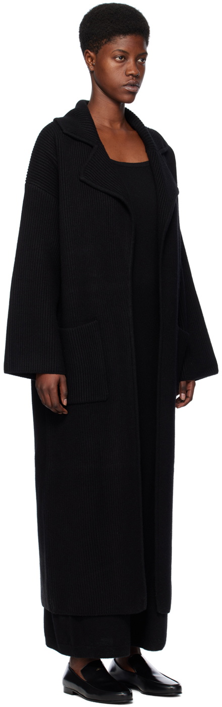 TOTEME Black Rib Coat Toteme