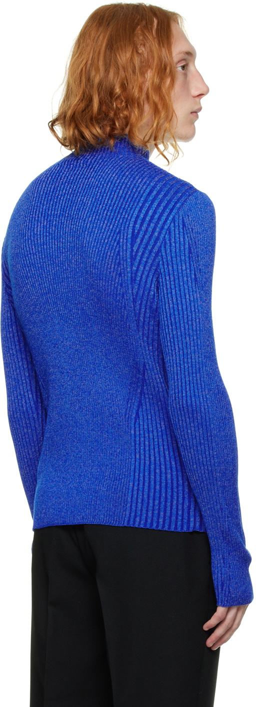 Dion Lee Blue Reflective Sweater Dion Lee