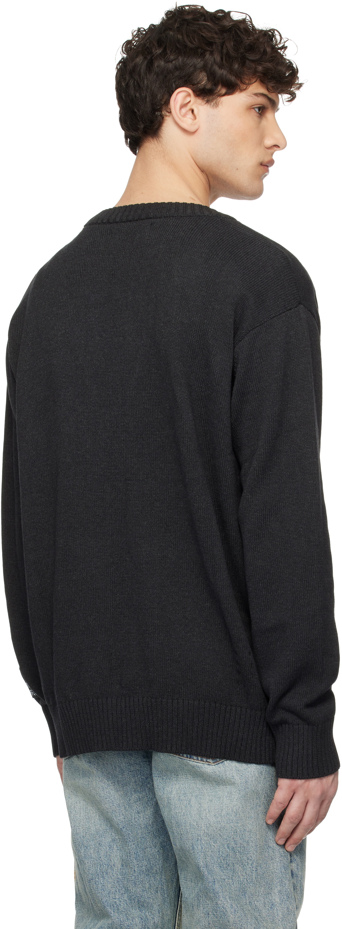 Ksubi Black Dug Out Cardigan Ksubi