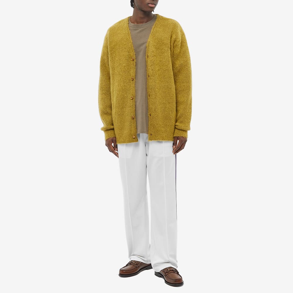 Needles Men's Poly Smooth Narrow Track Pant in Ice White Needles
