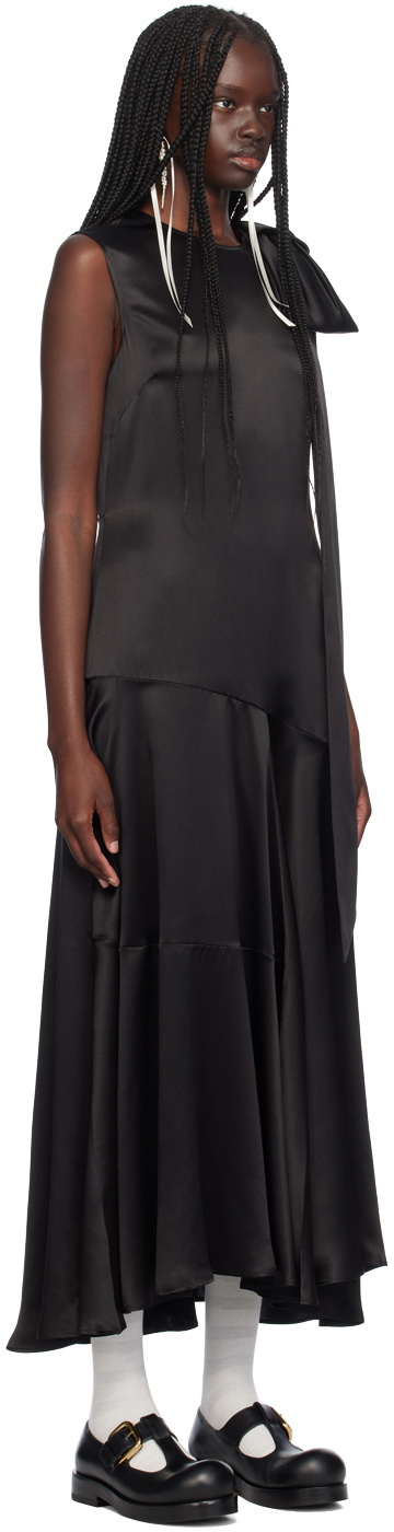 Simone Rocha Black Shoulder Bow Sheath Midi Dress Simone Rocha
