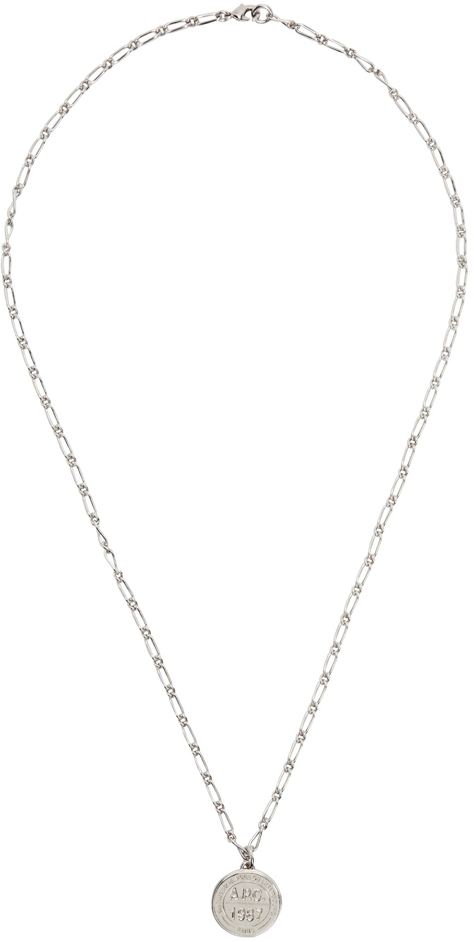 A.P.C. Silver Stamp Necklace A.P.C.