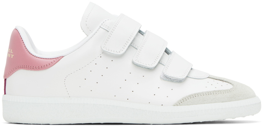 Isabel Marant White & Pink Beth Sneakers Isabel Marant