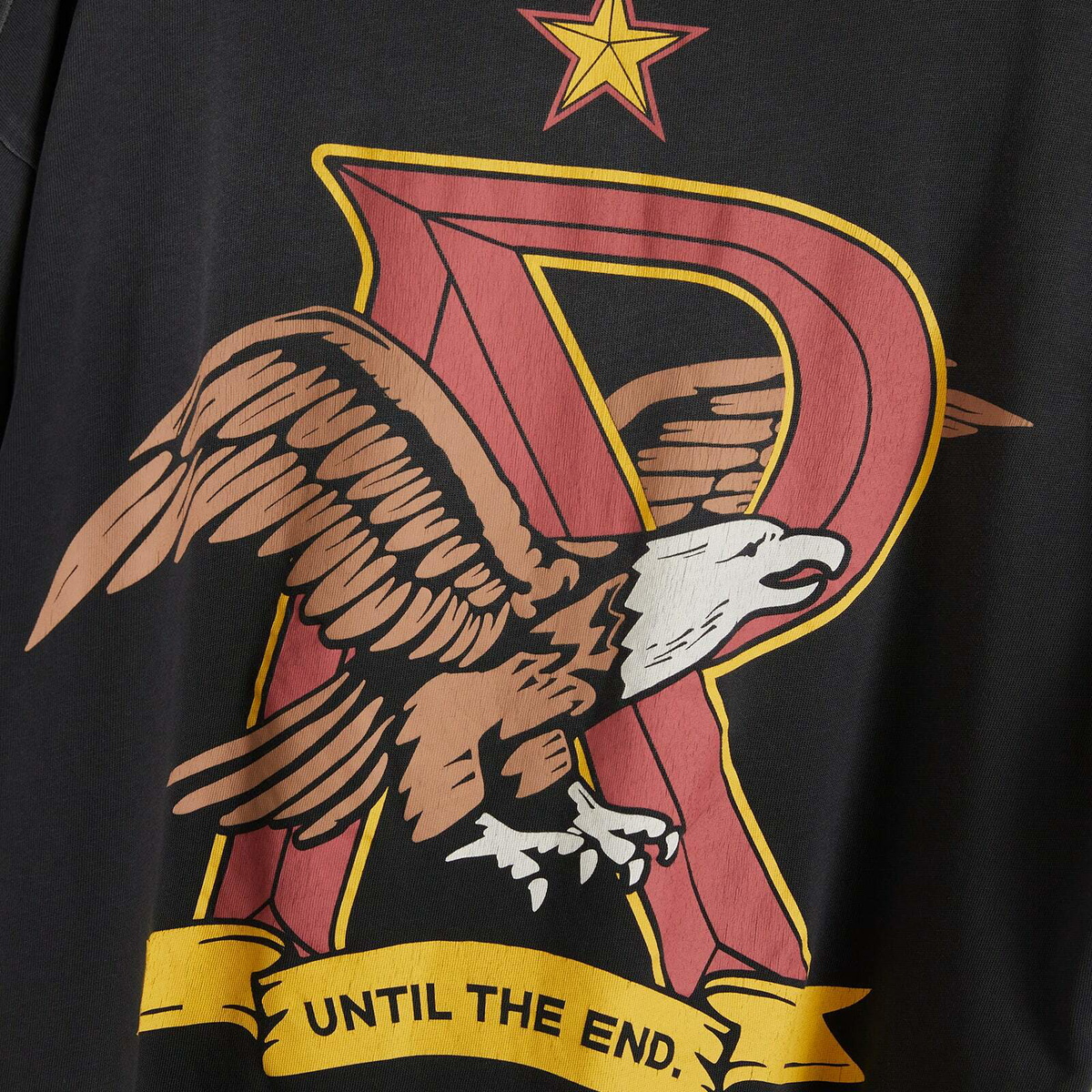 END. x Represent Eagles T-Shirt in Stained Black Represent