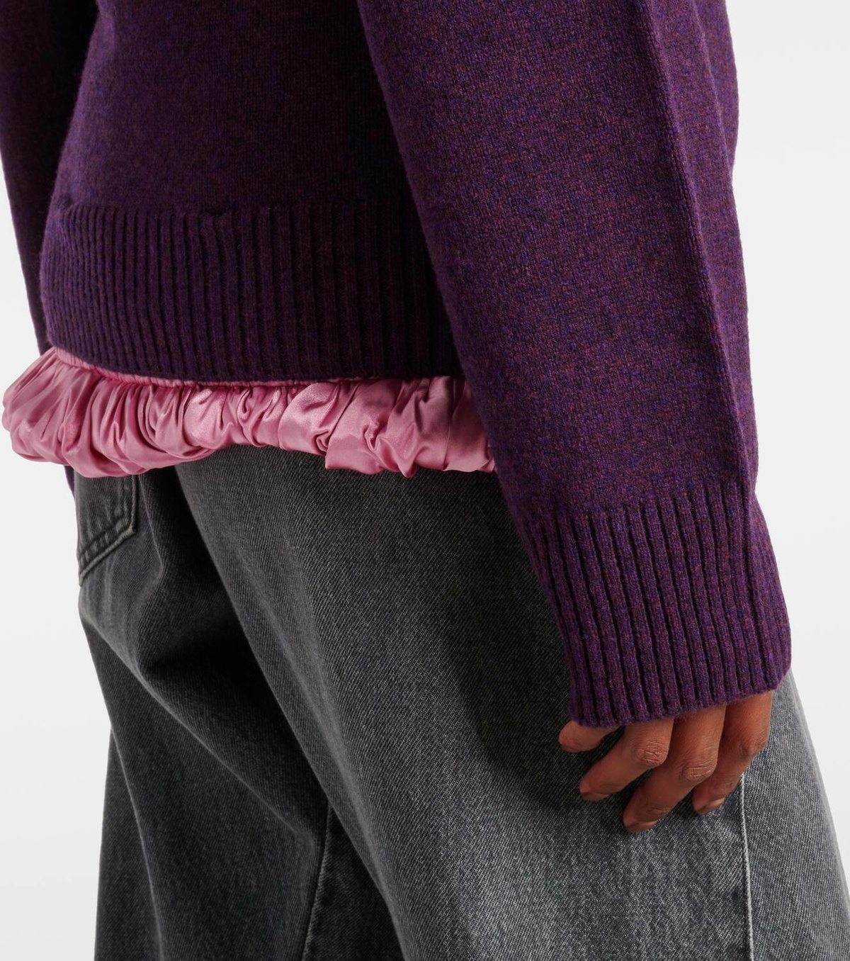 JW Anderson Wool and satin cardigan JW Anderson