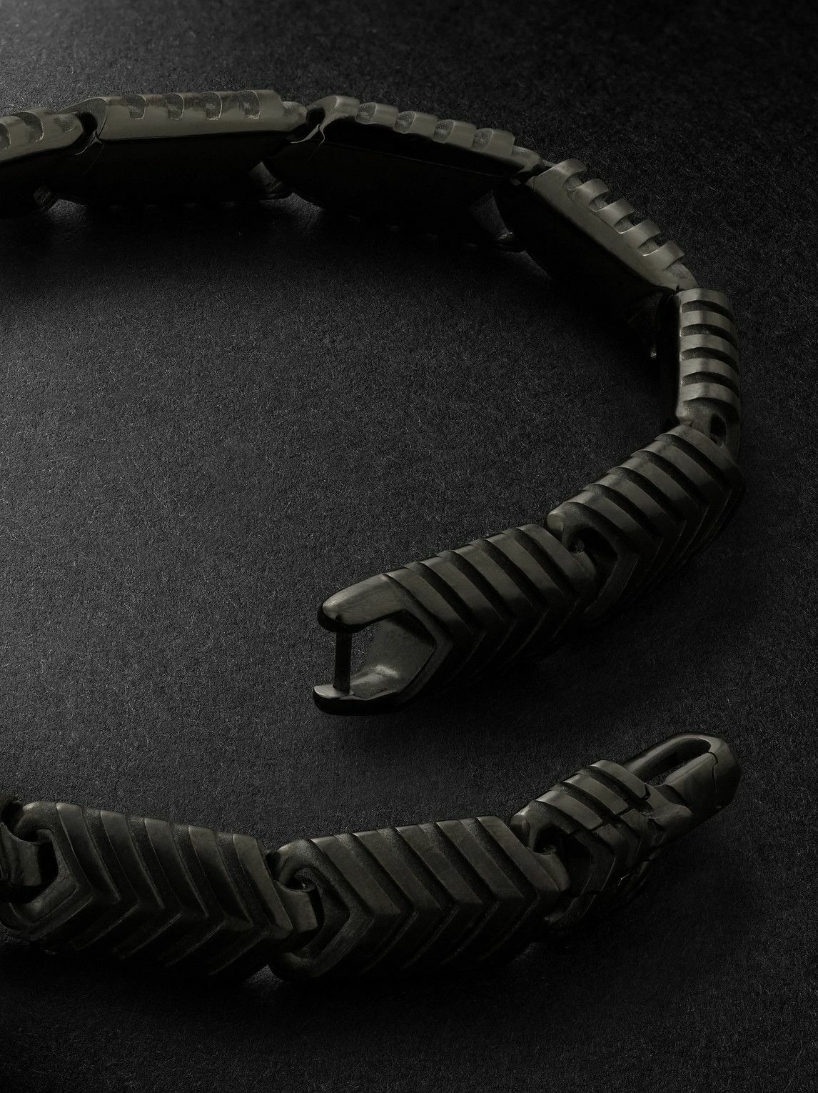 David Yurman - Chevron Link Titanium Bracelet - Black David Yurman