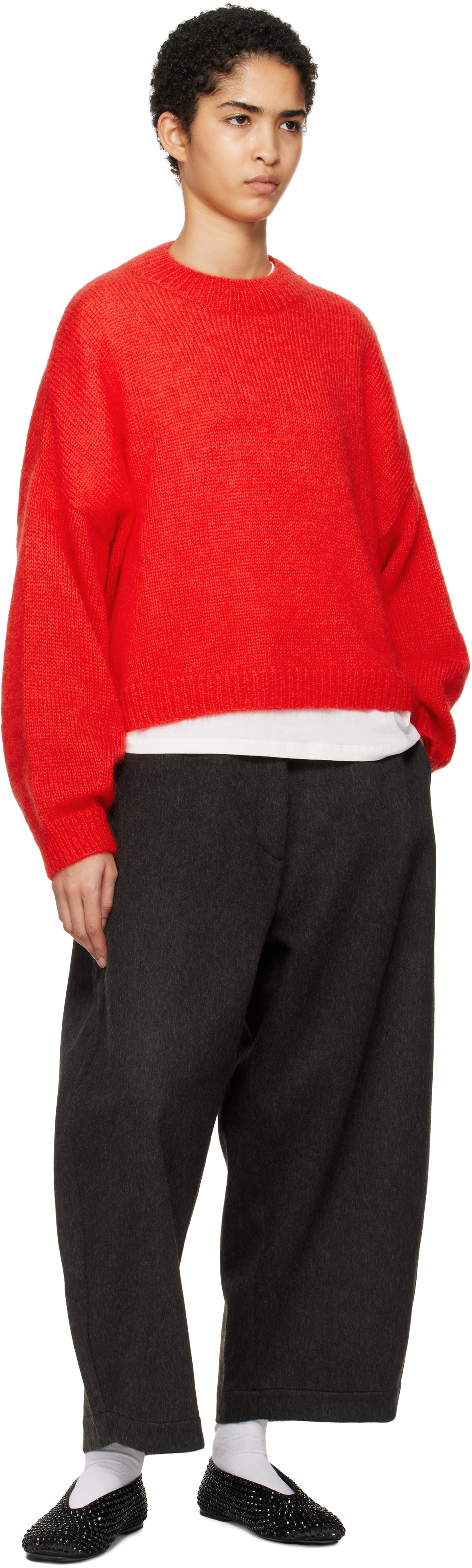 Cordera Brown Wool Curved Trousers CORDERA