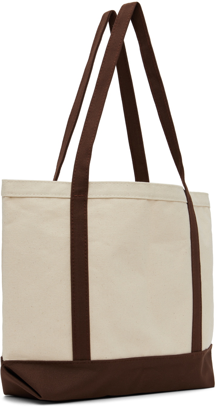 Palmes Beige & Brown Net Tote Bag Palmes