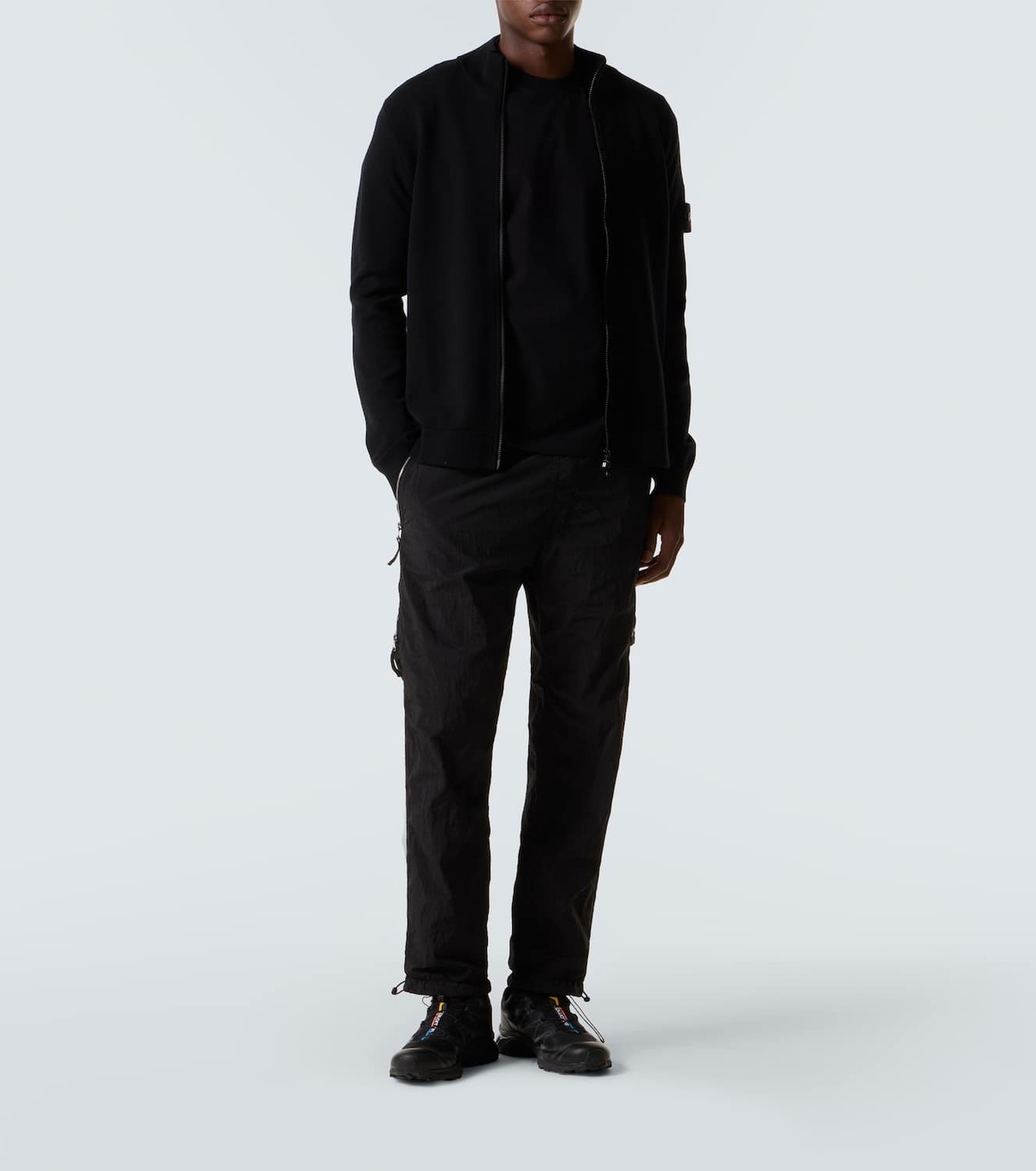 Stone Island Embroidered cotton jersey T-shirt Stone Island