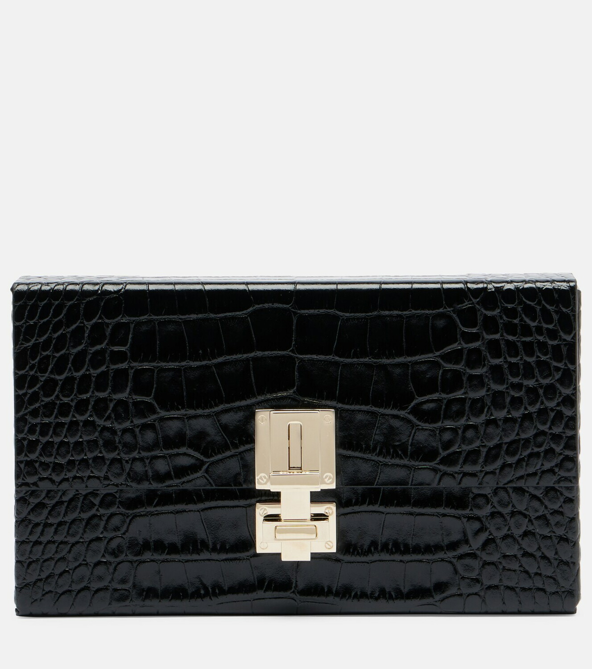 Tom Ford T Latch croc-effect leather box clutch TOM FORD