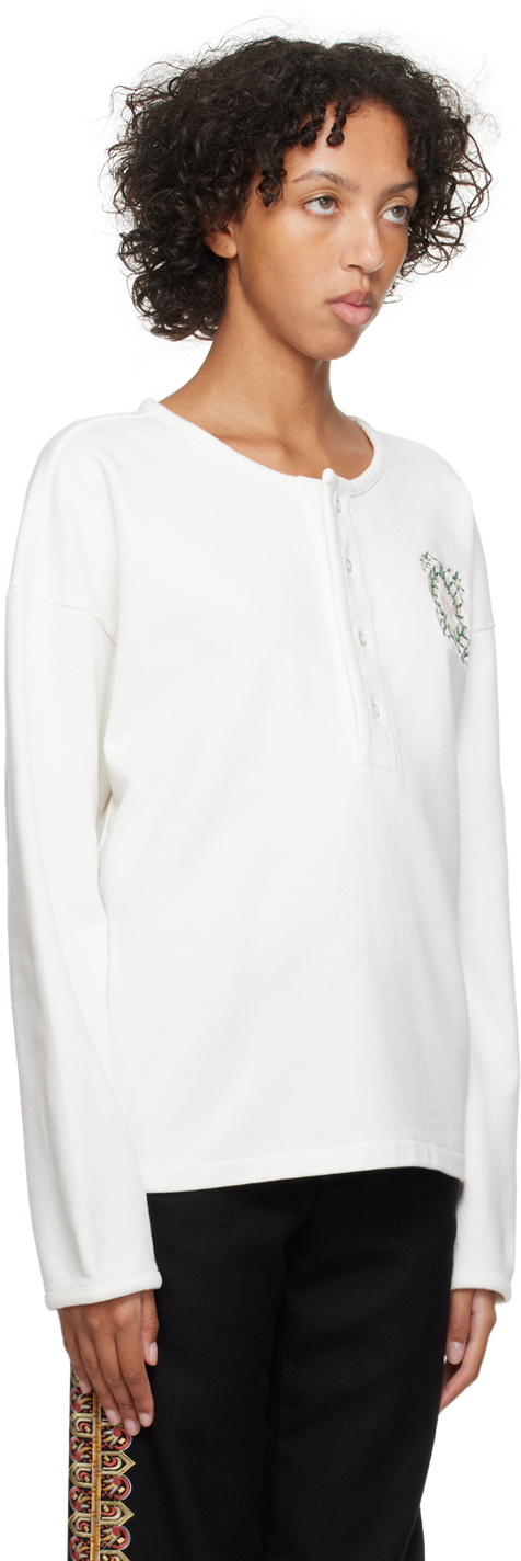 Bode White Daisy Never Tell Henley Bode