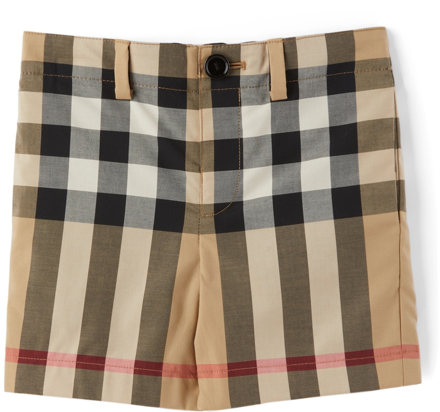 Burberry Baby Beige Check Royston Shorts Burberry
