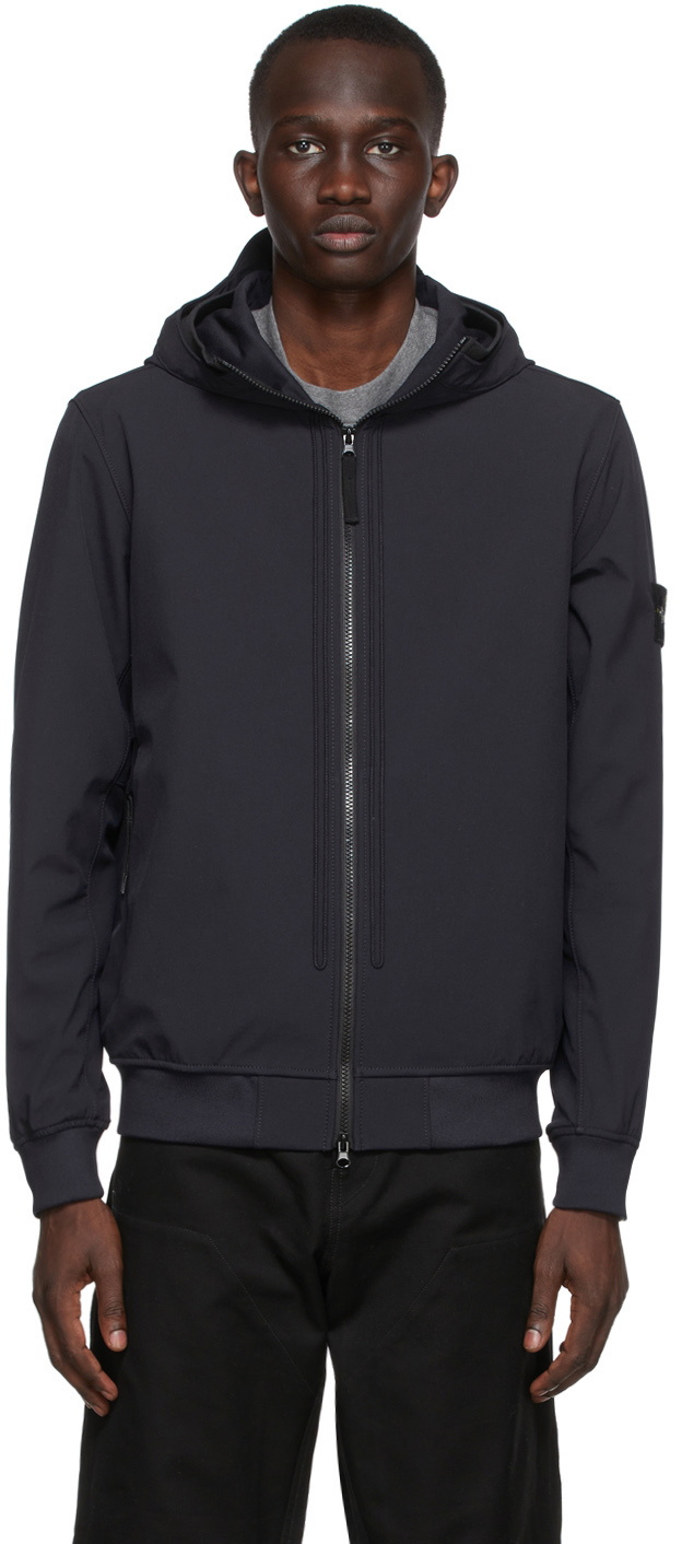 Stone Island Navy Light Soft Shell-R Jacket Stone Island