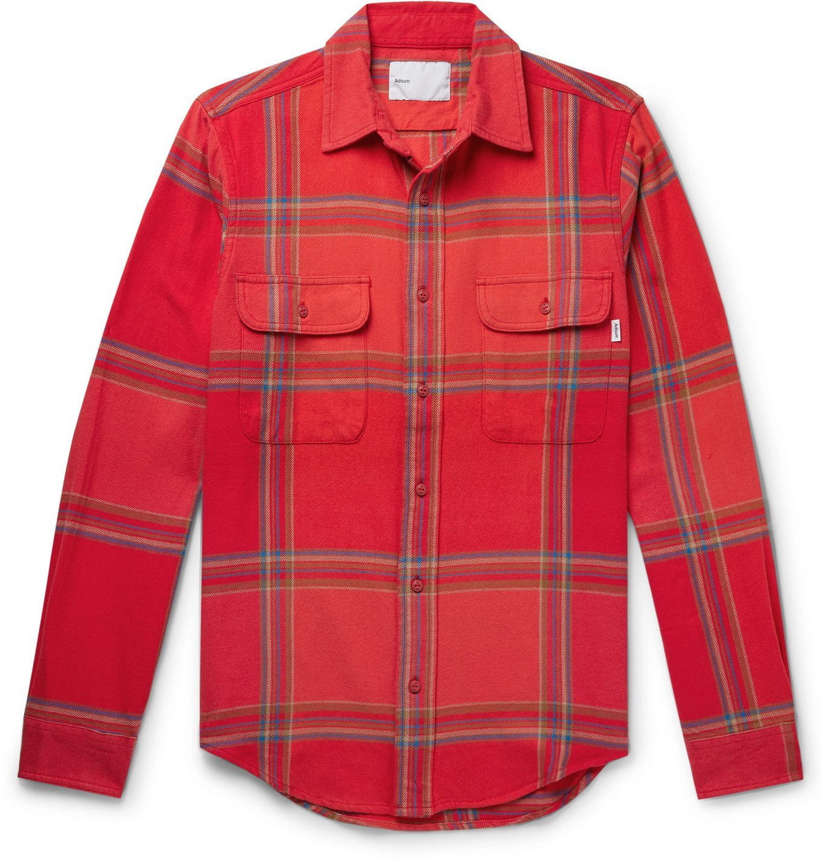 Adsum - Checked Cotton-Flannel Shirt - Orange Adsum