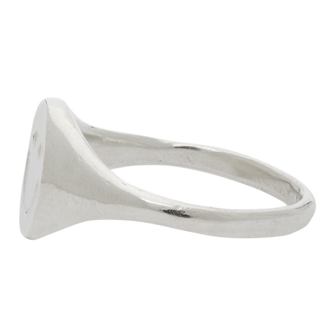 Seb Brown Silver Smiley Ring Seb Brown