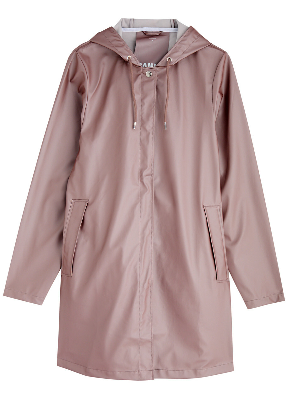 Rains A-line W Hooded Rubberised Jacket Lilac Rains