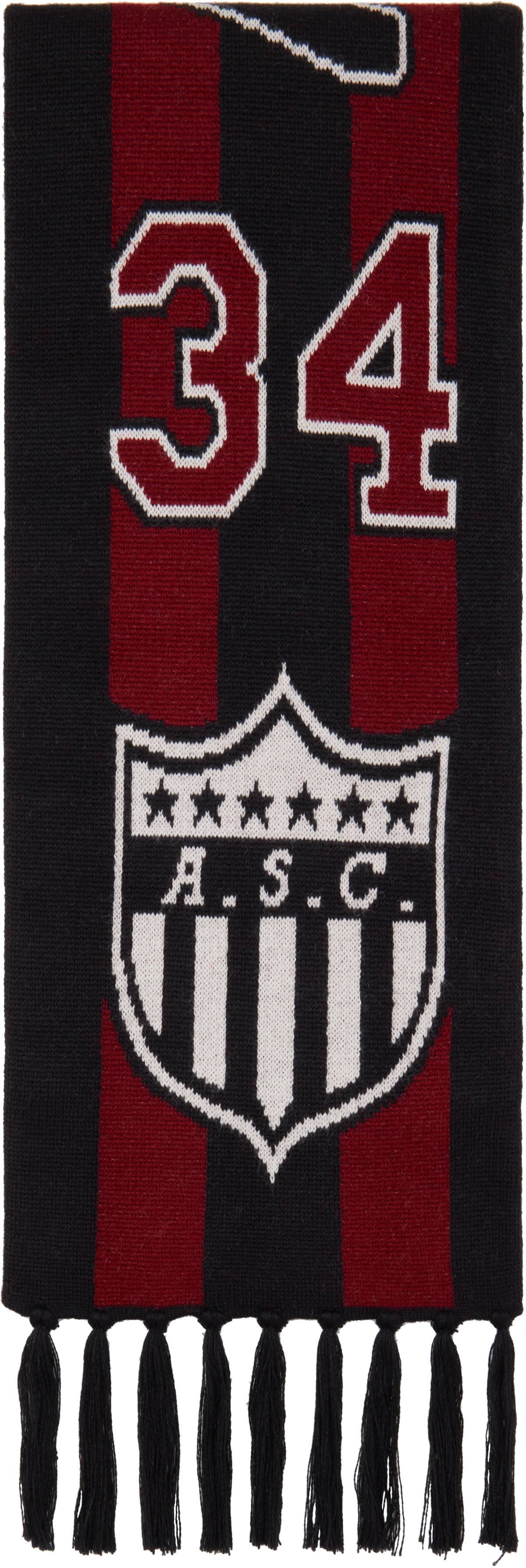 AMBUSH Burgundy & Black Stadium Scarf Ambush