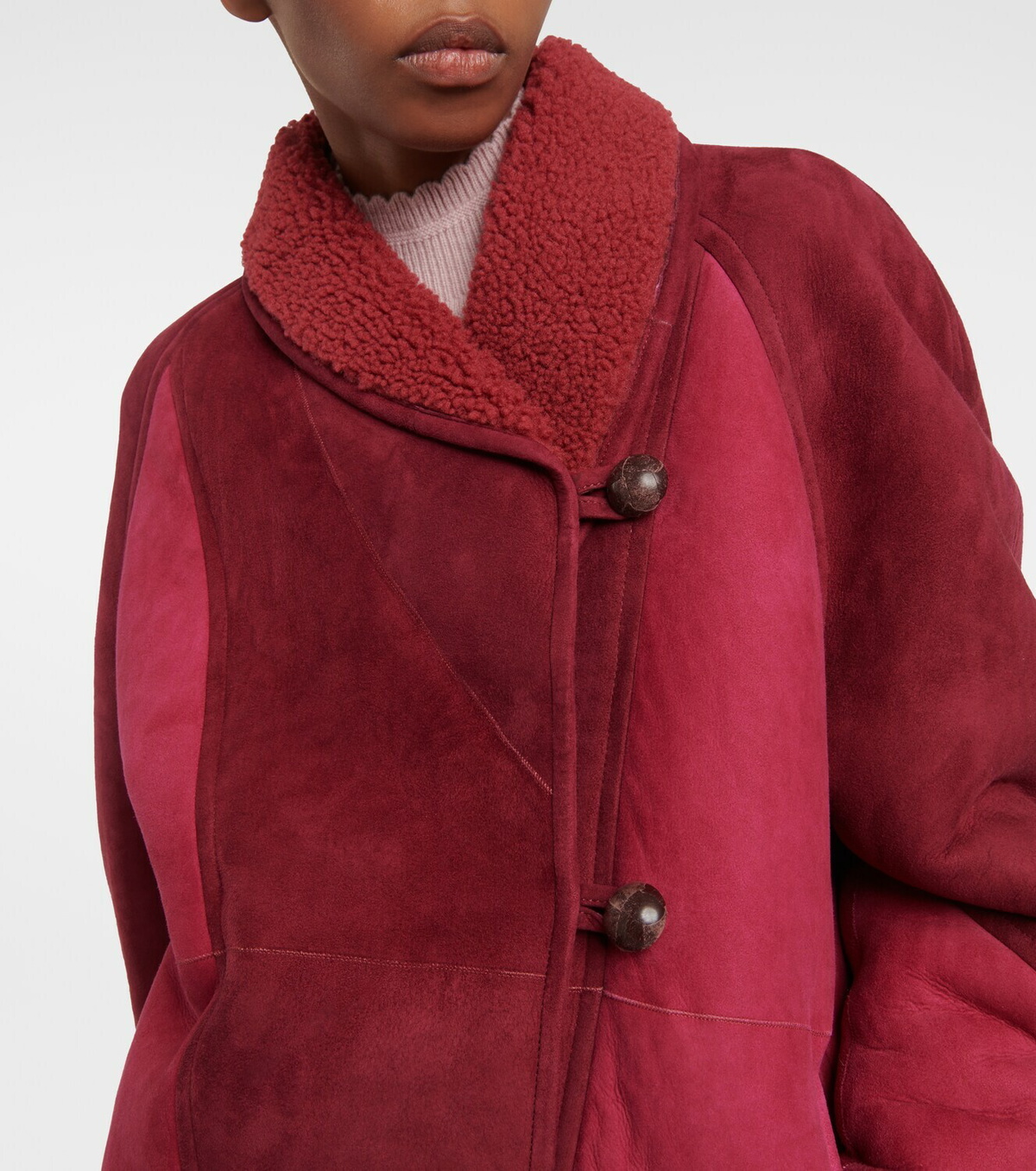 Marant Etoile Abeni shearling-lined suede jacket Isabel Marant Etoile