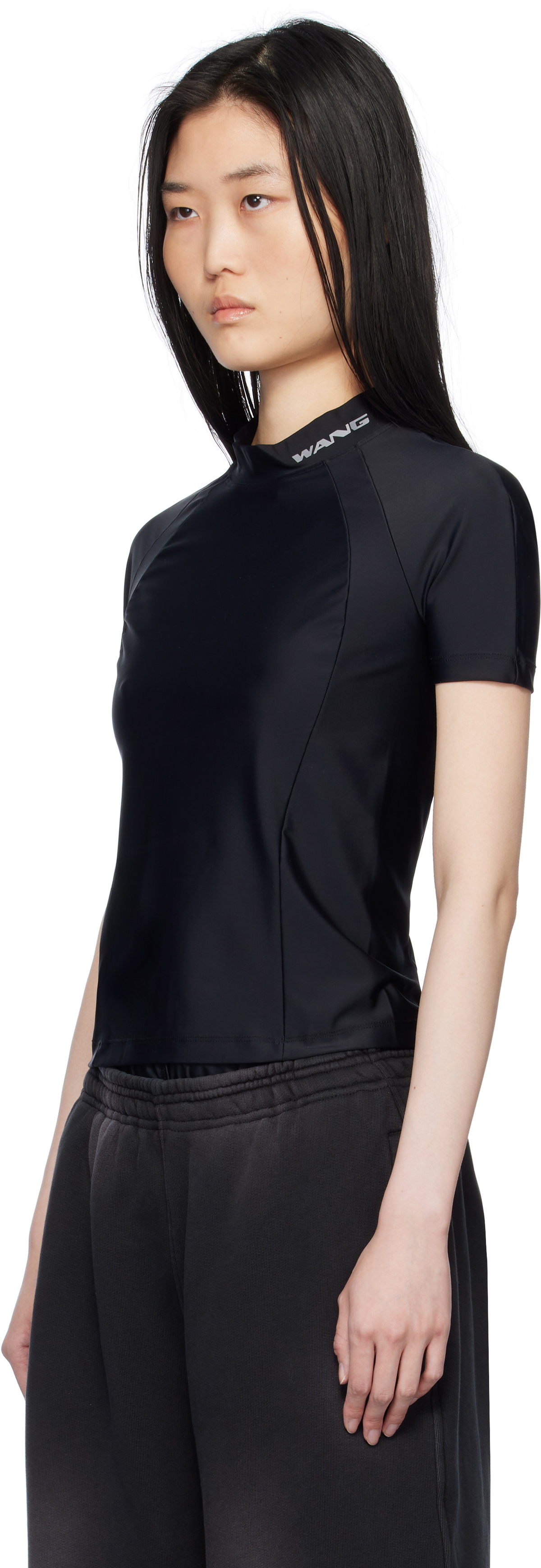 alexanderwang.t Black Logo Detailed Rash Guard alexanderwang.t