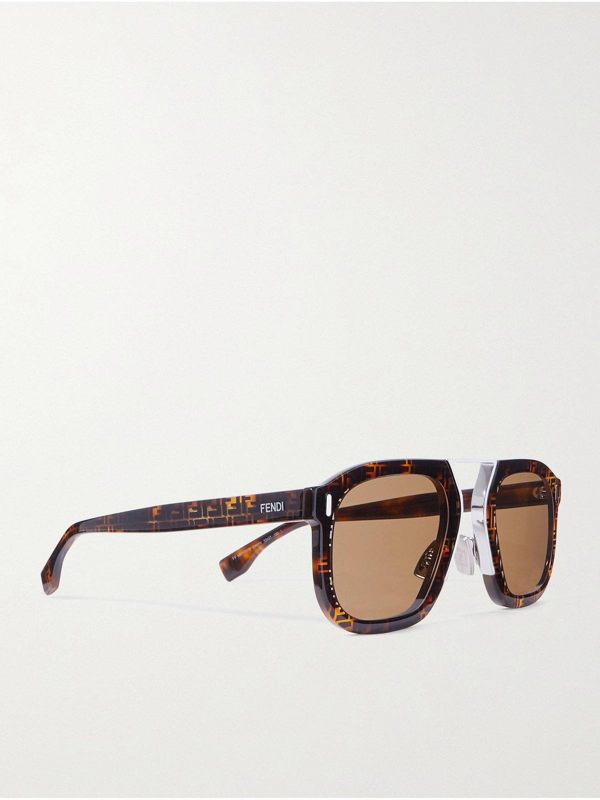 FENDI - Square-Frame Acetate and Silver-Tone Sunglasses Fendi