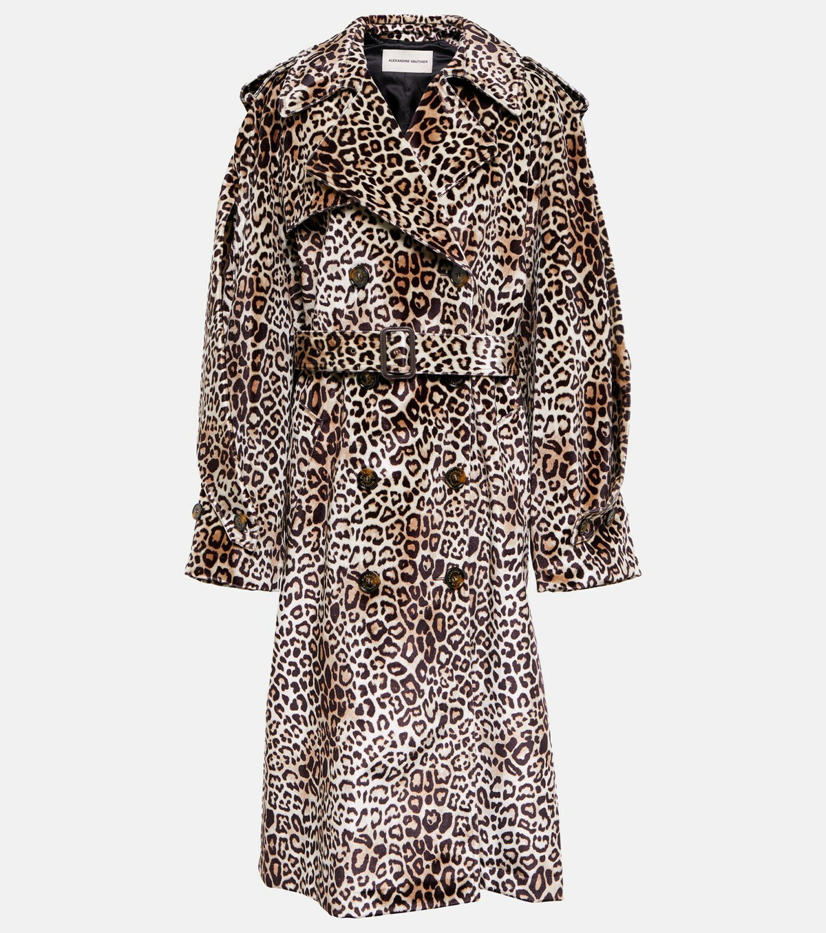 Alexandre Vauthier - Leopard-print velvet trench coat Alexandre Vauthier