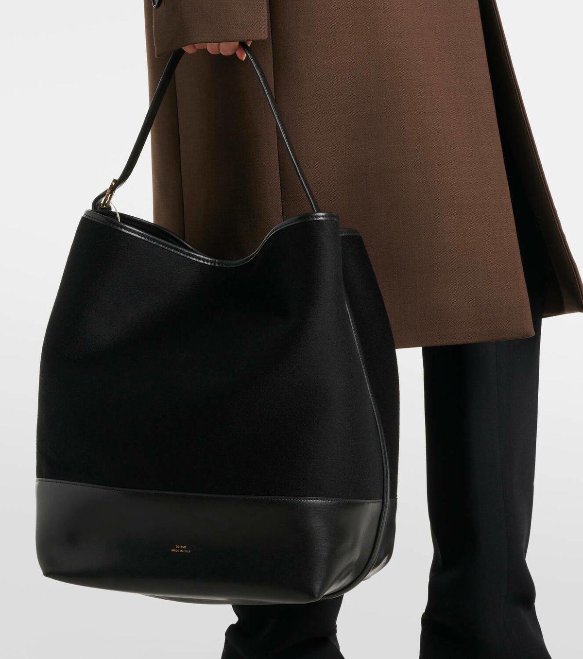 Toteme Leather-trimmed tote bag Toteme