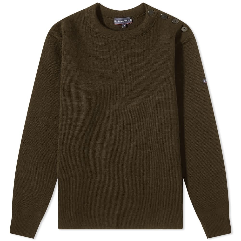 Armor-Lux Men's 1901 Fouesnant Sailor Crew Knit in Sherwood Armor Lux