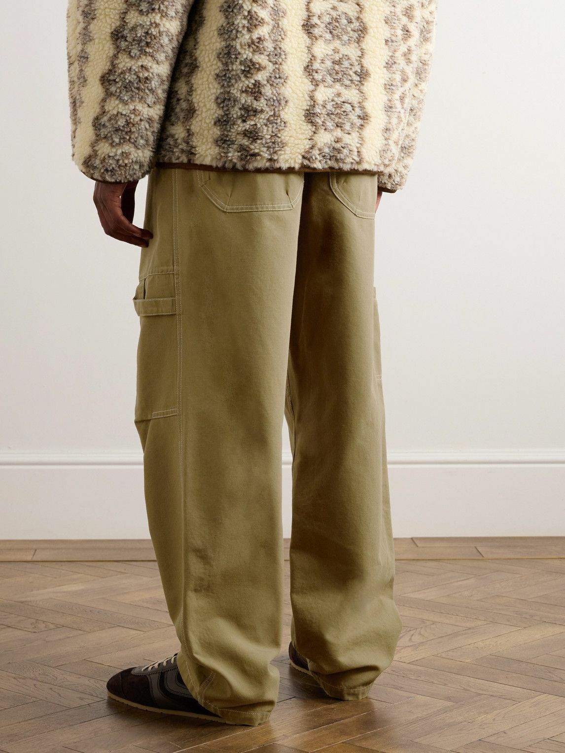 Marant - Farker Straight-Leg Cotton-Canvas Trousers - Green Isabel Marant