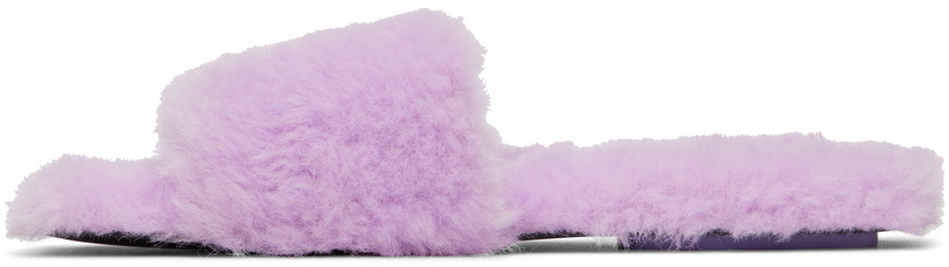 Marc Jacobs Purple 'The J Marc' Teddy Sandals Marc Jacobs