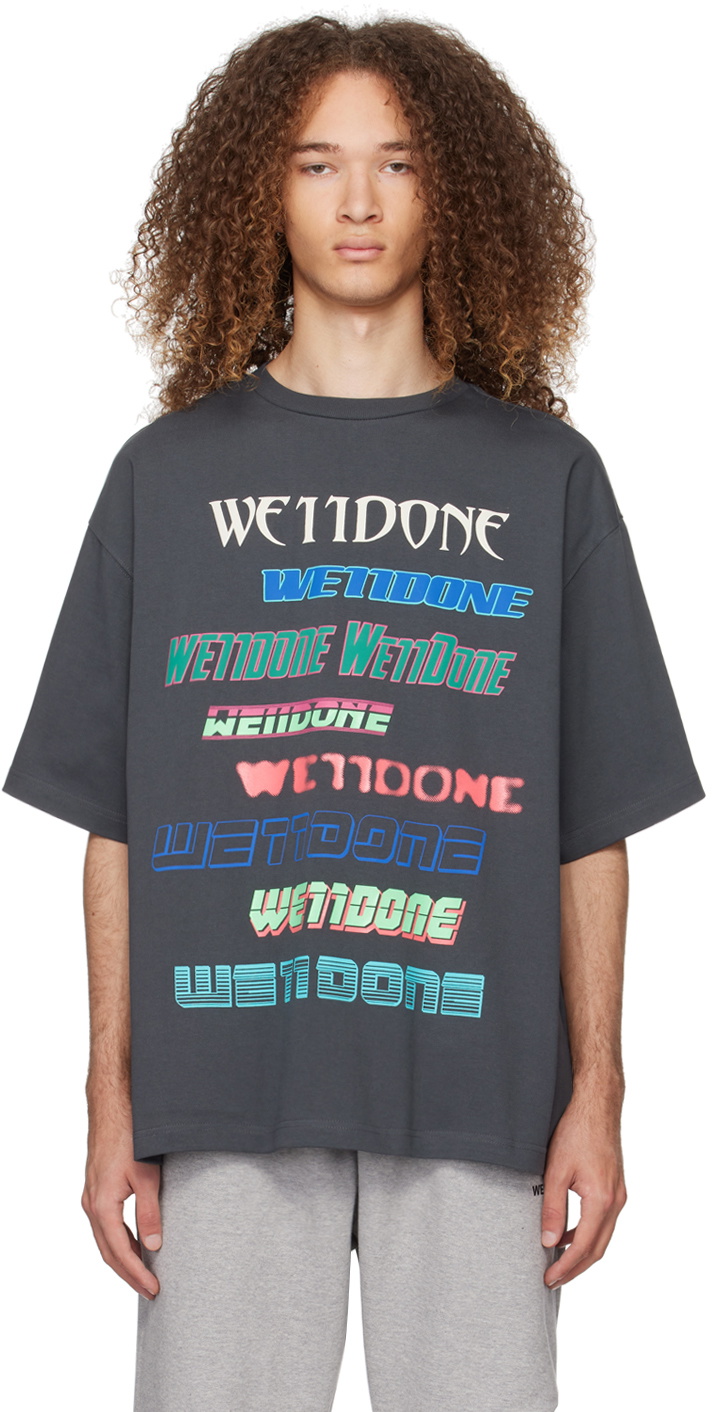 We11done Black Cotton T-Shirt We11done
