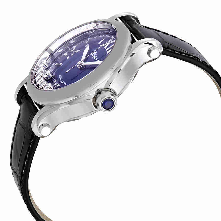 Chopard Happy Sport Automatic Blue Diamond Dial Ladies Watch 278559 ...