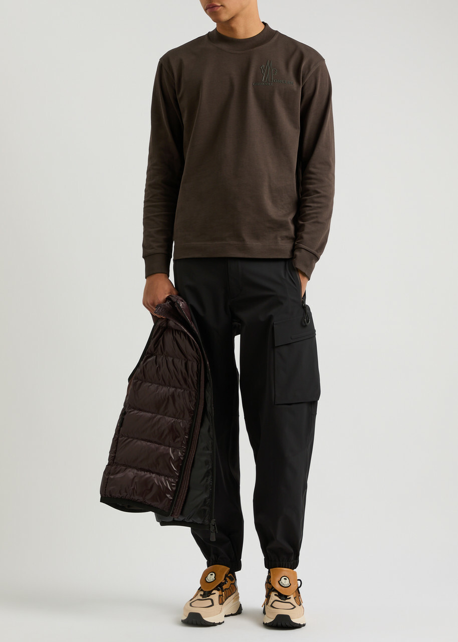 Moncler Grenoble Day-Namic Logo Cotton top Brown Moncler Grenoble